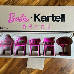 Mattel | Accents | Barbie X Kartell Set Of 5 Dollsized Designer Chair ...